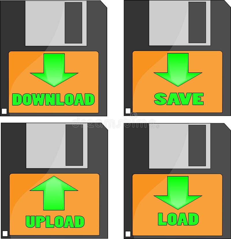 Save load stock vector. Illustration of download, sign - 6935908