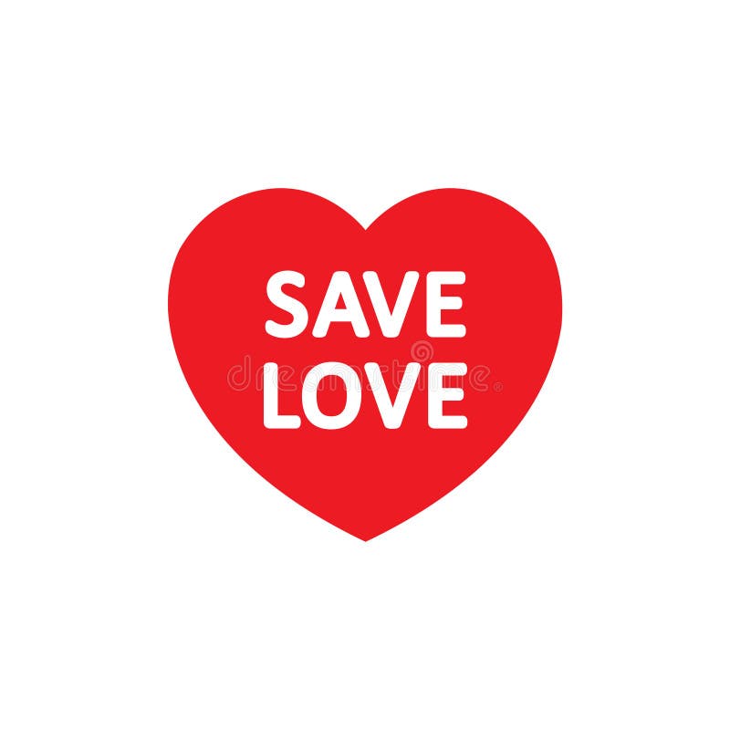 Save Love Flat Icon, Vector Illustration Stock Illustration ...