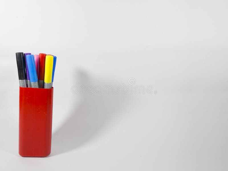 The Colorful Pens Help Us To Take Notes with Fun. Stock Photo - Image ...