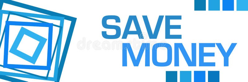 Save Money Blue Borders Left Stock Illustration - Illustration of flow ...