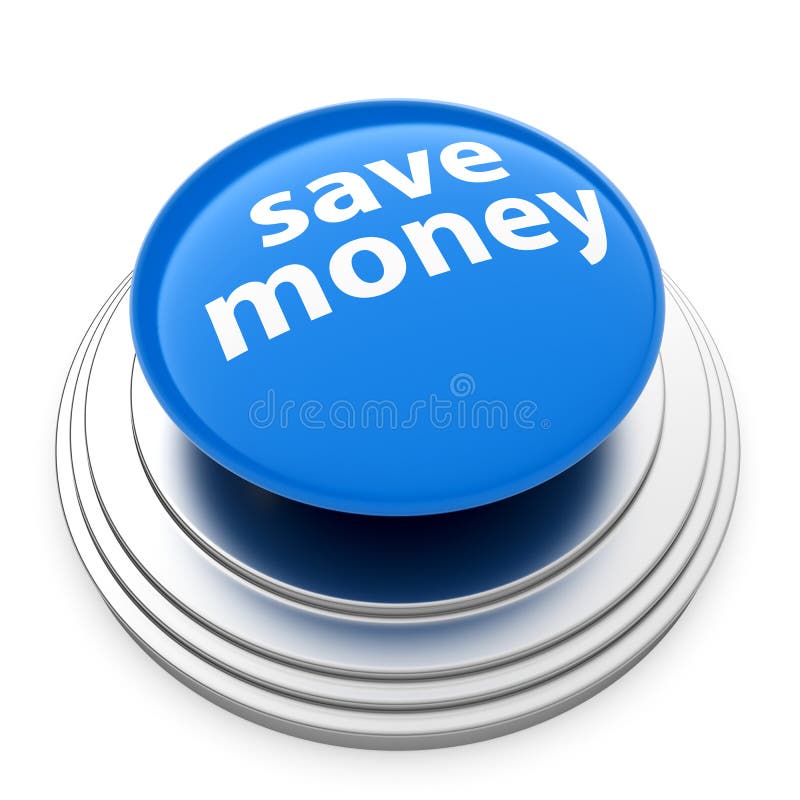 Save money button stock illustration. Illustration of online - 20588089