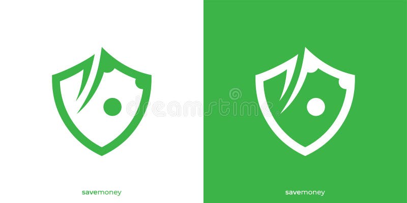 Creative Safe Money Logo. Shield and Money Cash Icon Graphic Stock ...