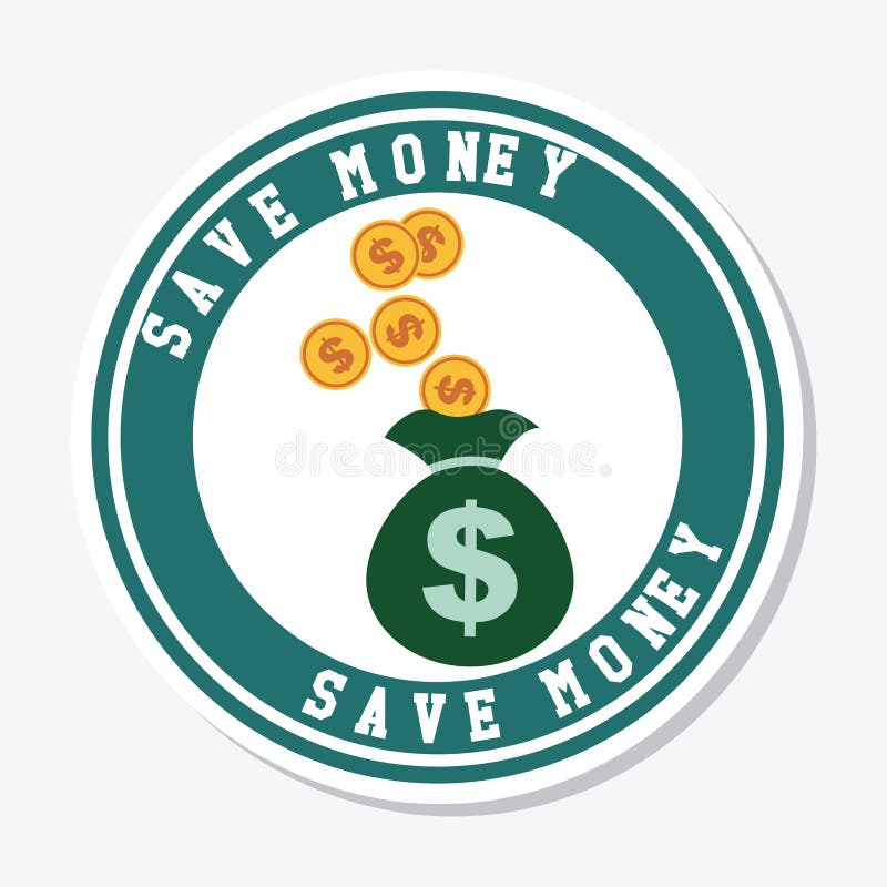 Save money design stock vector. Illustration of save - 45744647