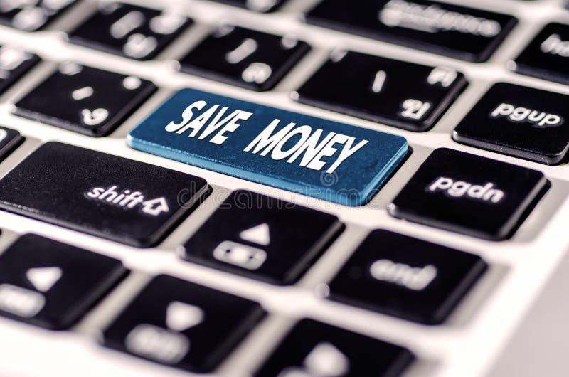 Save Money for Investment Concept with a Button on Computer Key Stock ...