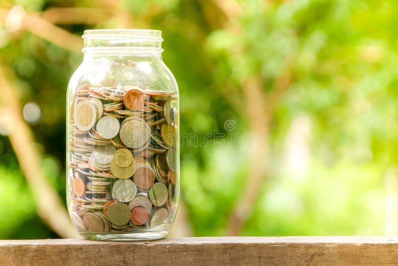 Save Money for Investment Concept, Money in the Glass Stock Photo ...