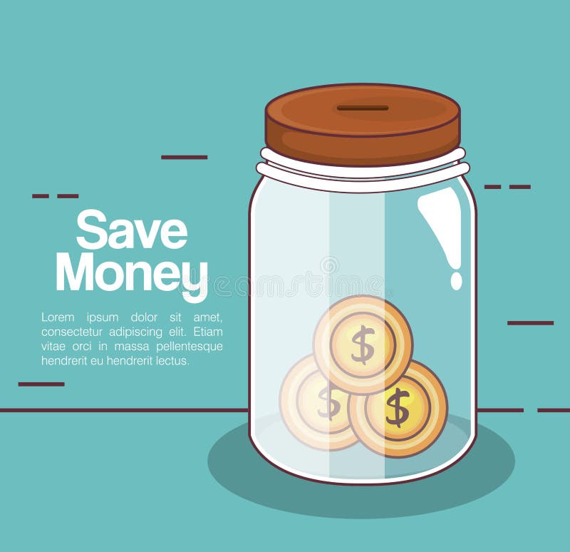 Save money jar icon stock vector. Illustration of business - 110040265