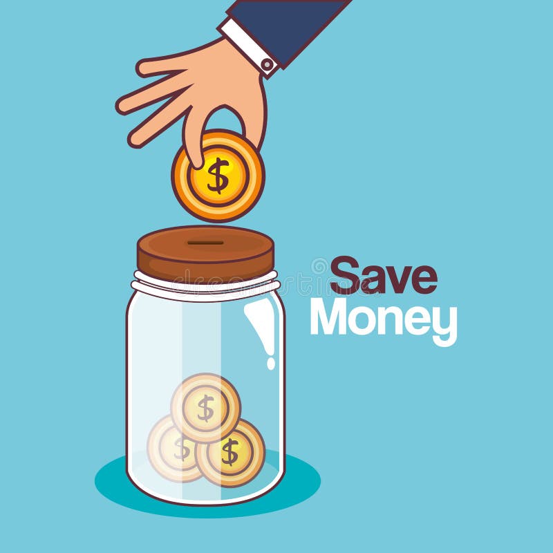 Save money jar icon stock vector. Illustration of glass - 110040274