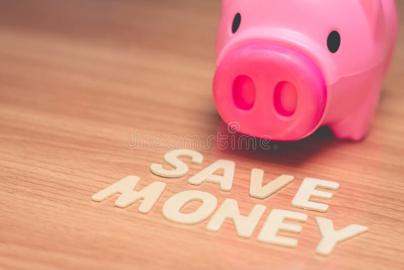 Save Money in Pig Pink for Future Use. Stock Photo - Image of coins ...