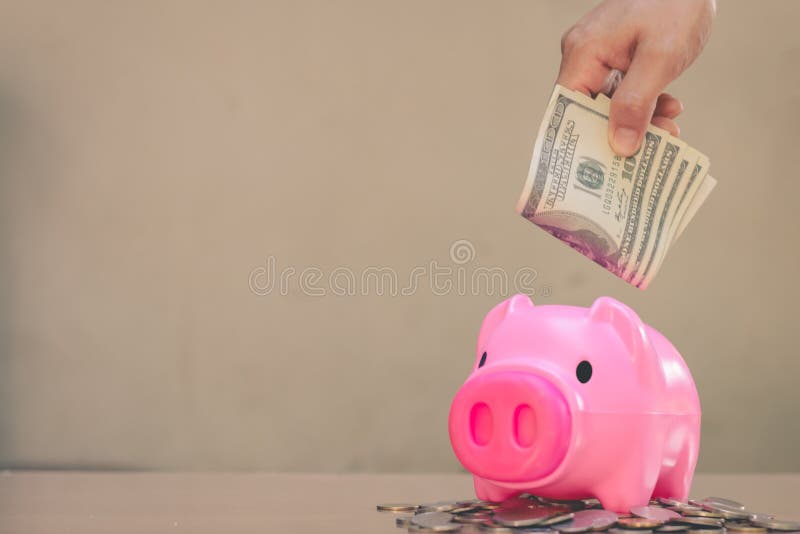 Save Money in Pig Pink for Future Use. Stock Photo - Image of cash ...
