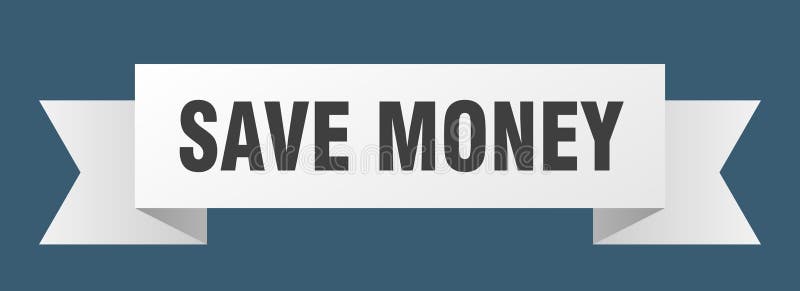 Save money ribbon. stock vector. Illustration of template - 153890388