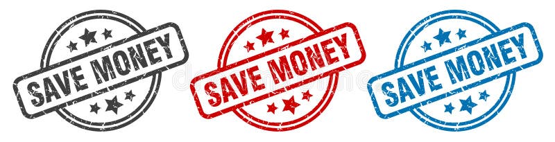 Save Money Stamp. Save Money Round Isolated Sign Stock Vector ...