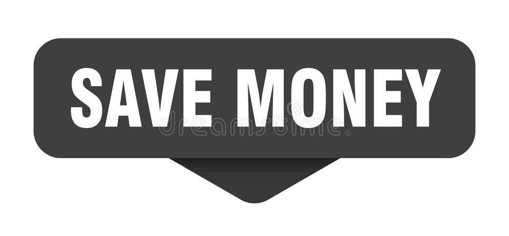 Save Money Sticker. Save Money Sign on Transparent Background Stock ...
