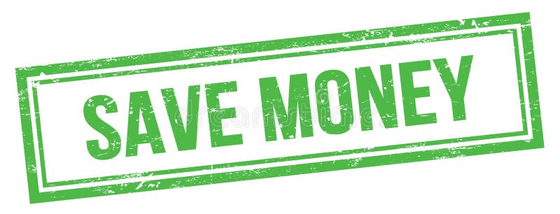 SAVE MONEY Text on Green Grungy Vintage Stamp Stock Illustration ...