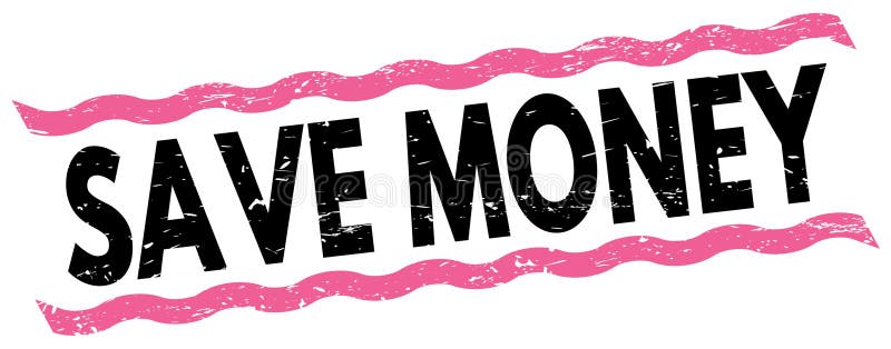 SAVE MONEY Text on Pink-black Lines Stamp Sign Stock Illustration ...