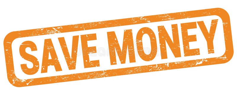 SAVE MONEY Text Written on Orange Rectangle Stamp Stock Illustration ...