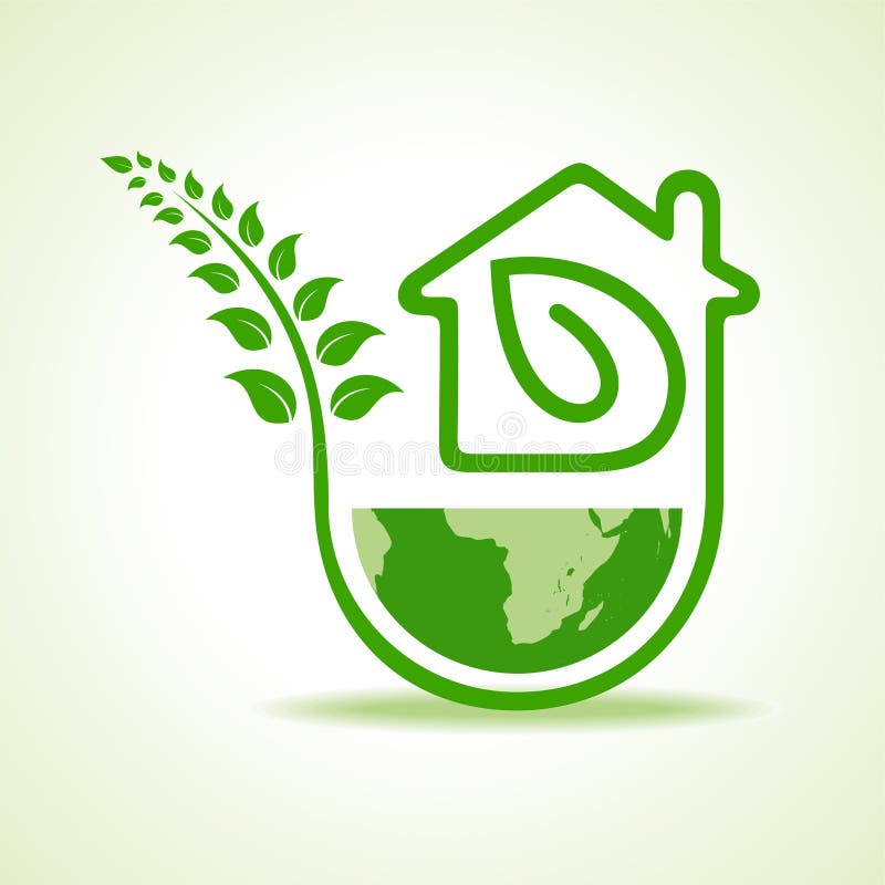 Save Nature and Go Green Concept with Eco Gear Stock Vector ...