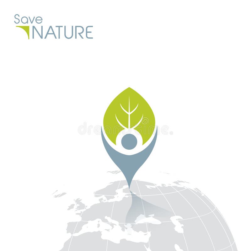Save Nature Icon stock vector. Illustration of label - 53461242