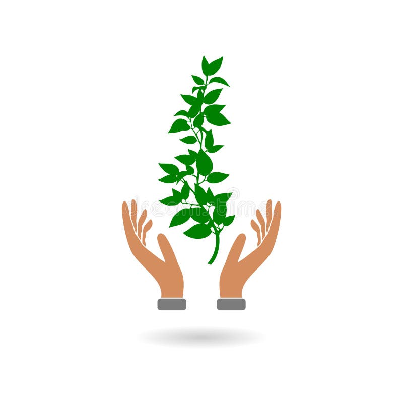 Save Nature Icon with Shadow Stock Vector - Illustration of earth ...