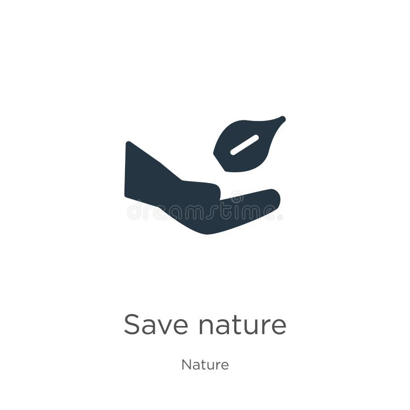 Save Nature Icon Vector. Trendy Flat Save Nature Icon from Nature ...