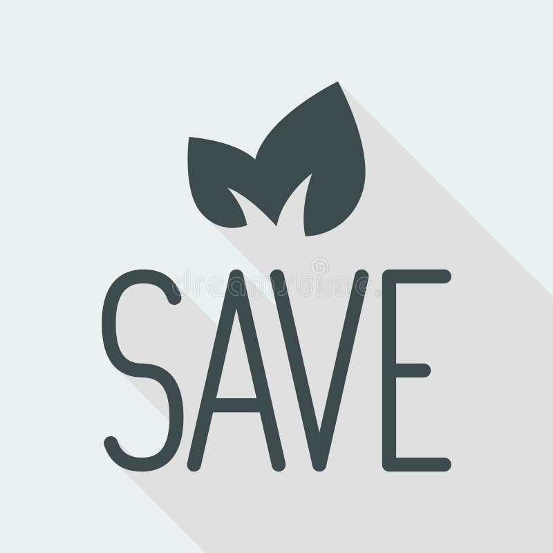 Saving Nature Symbol - Vector Web Icon Stock Vector - Illustration of ...