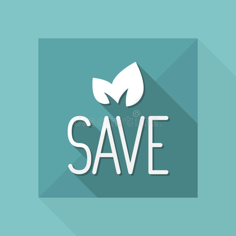 Saving Nature Symbol - Vector Web Icon Stock Vector - Illustration of ...