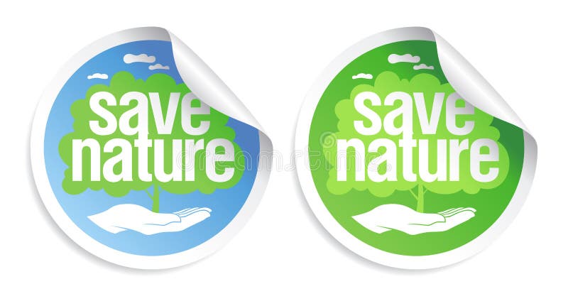 Save Nature Logo Leaf Wellness Earth Ecology Plant Green Symbol Vector ...