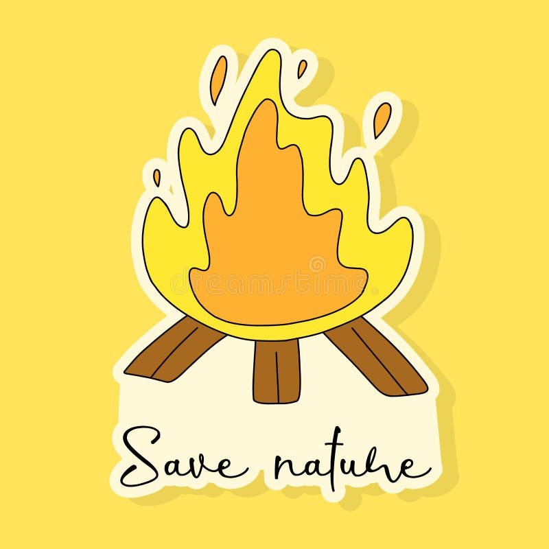 Save Nature Sticker. 2000s Style. Sticker in Y2k Style Stock Vector ...