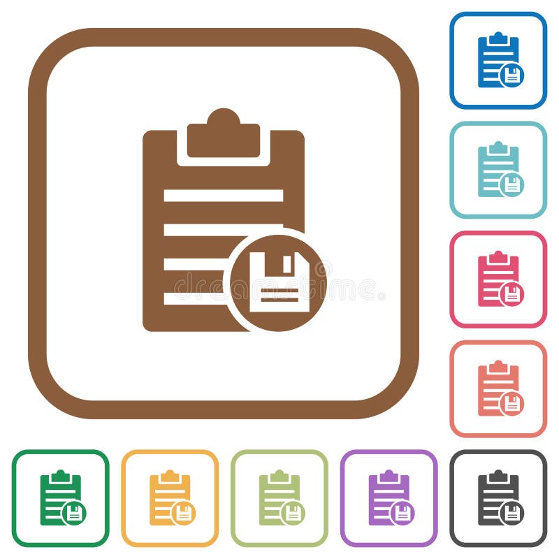 Save note simple icons stock vector. Illustration of entry - 188170746