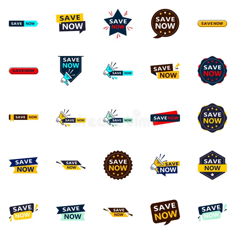 Save Now 25 Modern Typographic Elements for Promoting Saving in a ...