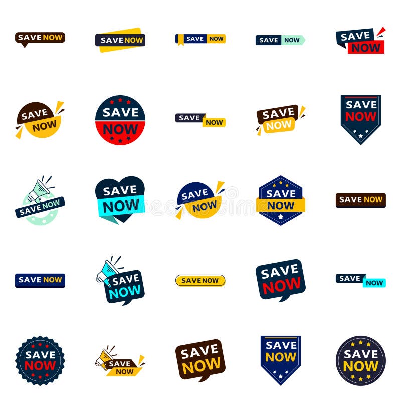 Save Now 25 Modern Typographic Elements for Promoting Saving in a ...