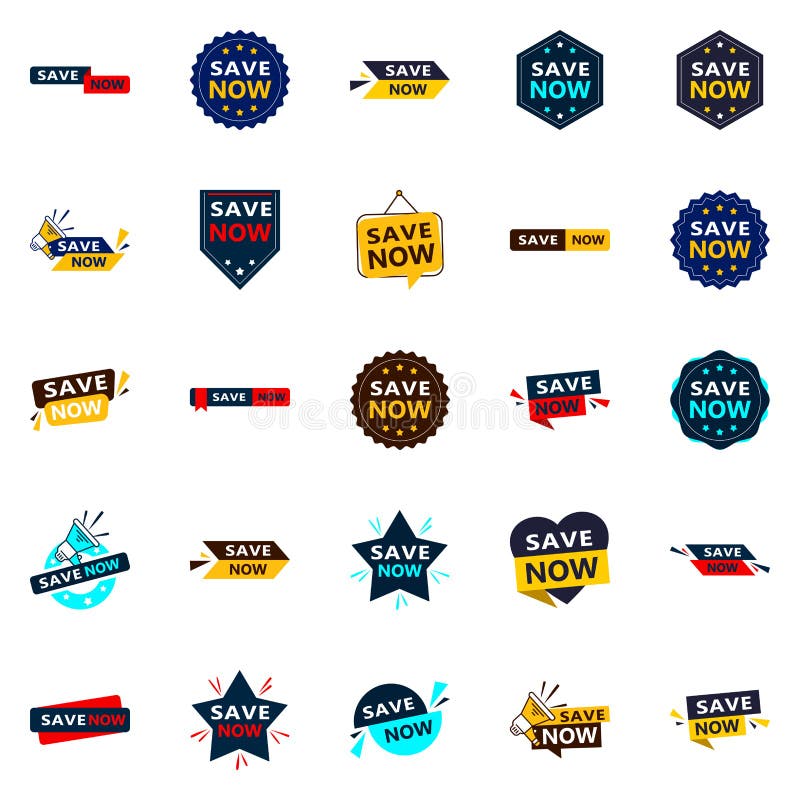 Save Now 25 Modern Typographic Elements for Promoting Savings in a ...