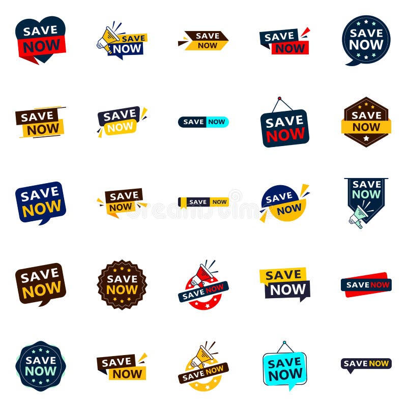 Save Now 25 Unique Typographic Designs for a Personalized Savings ...