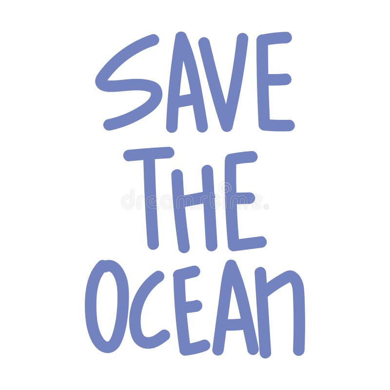 Save The Ocean Hand Drawn Sea Life Elements Unique Marine Life Objects