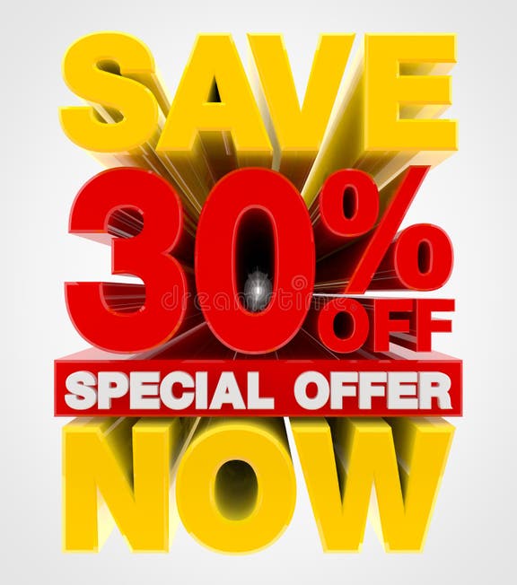 SAVE 30 OFF SPECIAL OFFER NOW Illustration 3D Rendering Stock ...