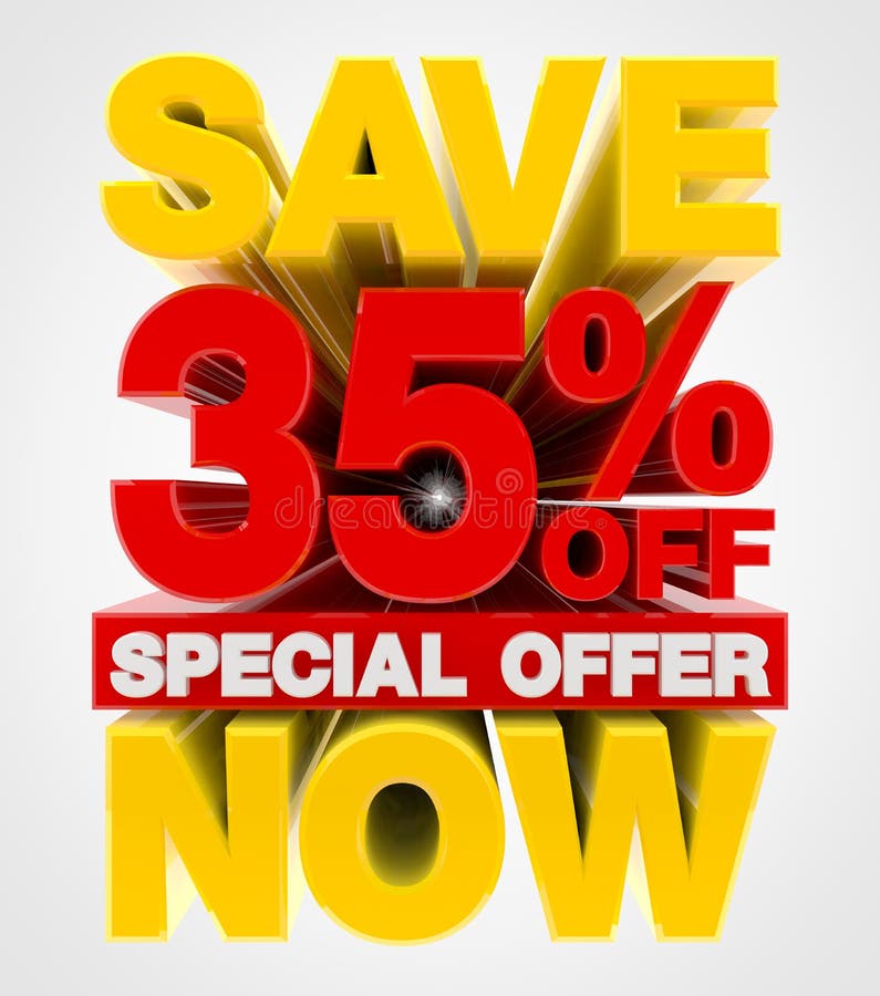 SAVE 35 OFF SPECIAL OFFER NOW Illustration 3D Rendering Stock ...