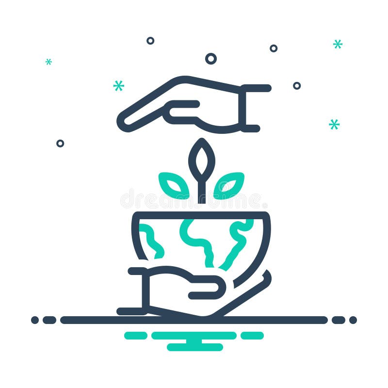 Mix Icon for Save Our Environment, Save and Ecology Stock Illustration ...