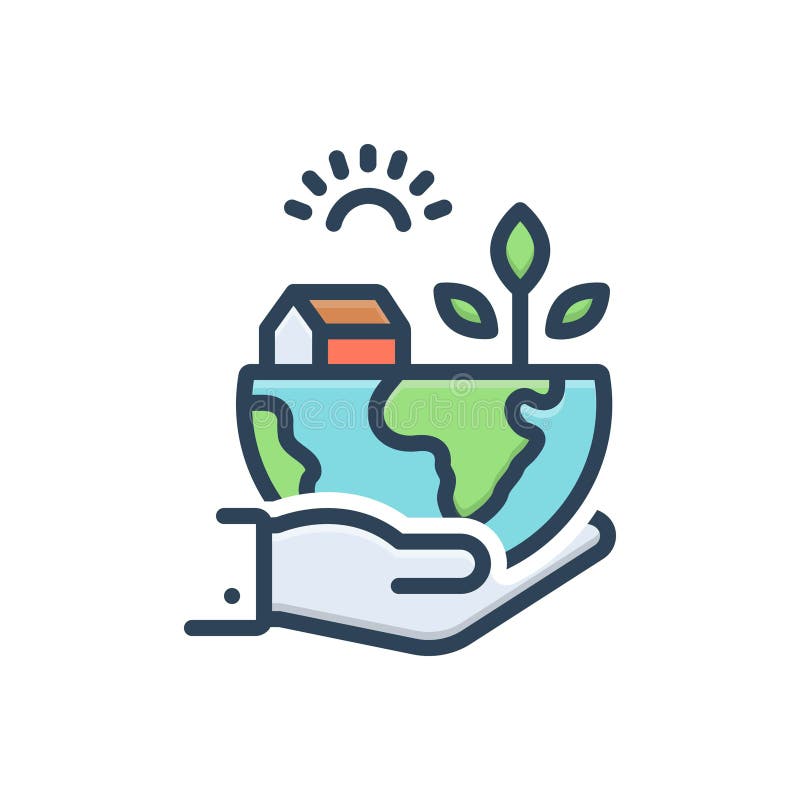 Color Illustration Icon for Save Our Environment, Save and Natural ...