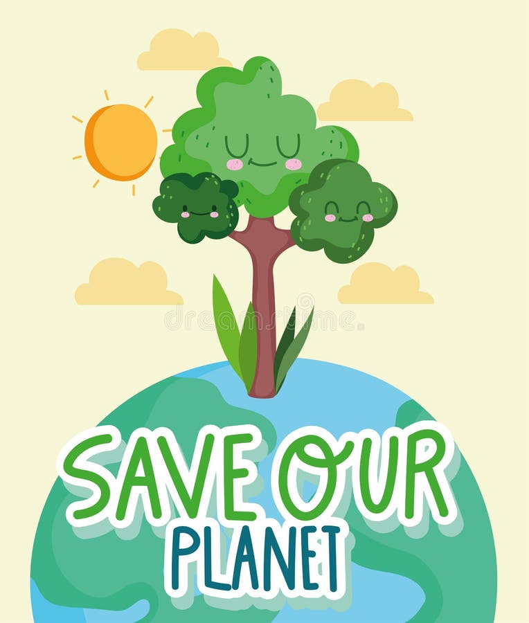 Save our planet poster stock vector. Illustration of recycle - 225143442