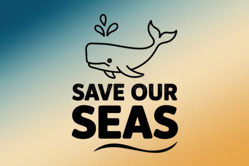 Save Our Seas: Protect the Whale and Ocean Conservation with Minimalist ...