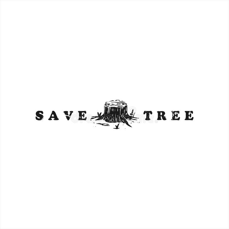 Save Our Tree Logo Design Template Stock Vector - Illustration of ...