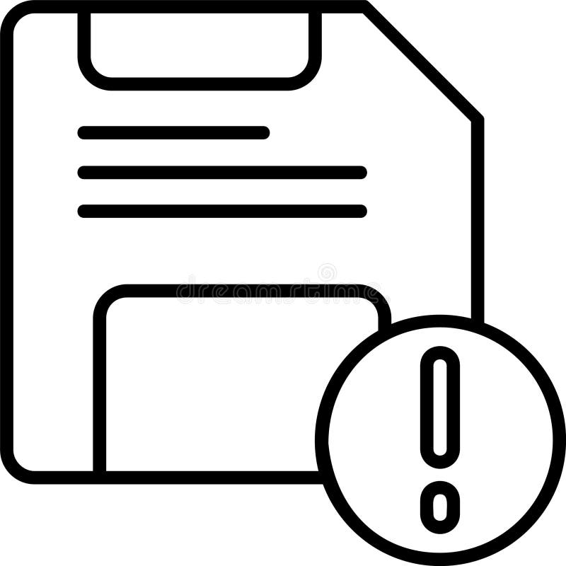 Save Outline Vector Icon stock vector. Illustration of interface ...