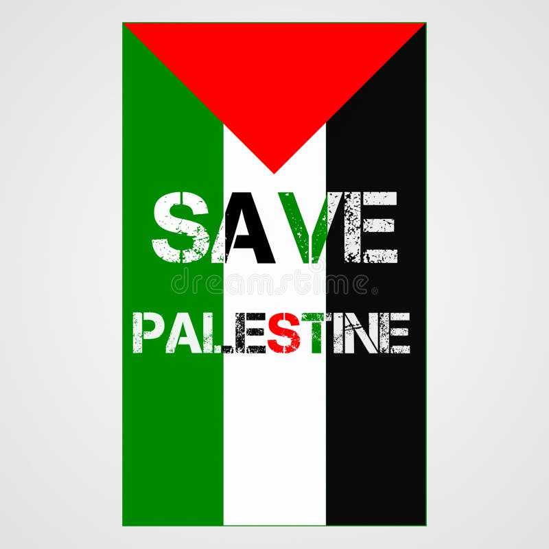 Save Palestine. Palestine National Flag Post Save Palestine Stock ...