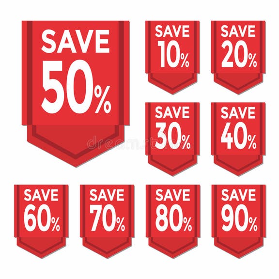 Save Percent Sticker Price Tag Stock Vector - Illustration of icon ...