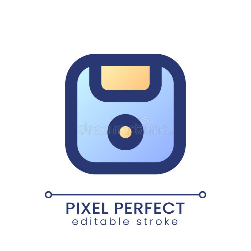 Save Pixel Perfect Gradient Fill Ui Icon Stock Vector - Illustration of ...