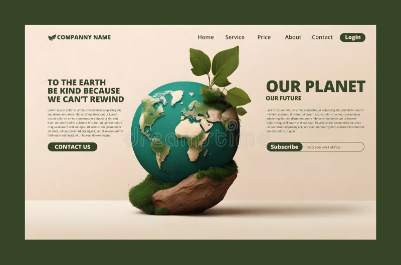 Save the Planet Landing Page Stock Vector - Illustration of concept ...