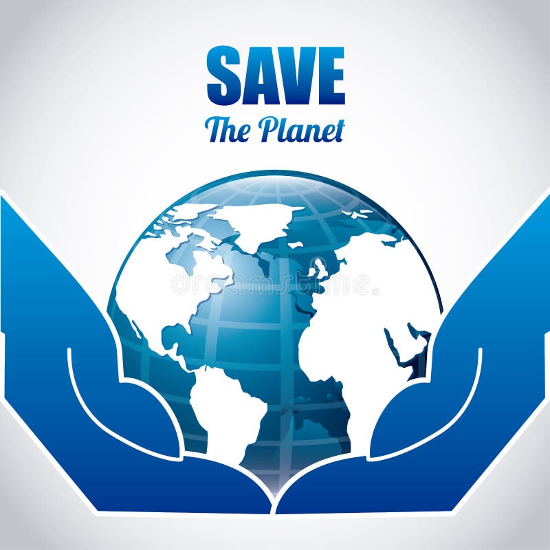 Save the planet stock vector. Illustration of world, icon - 48289923