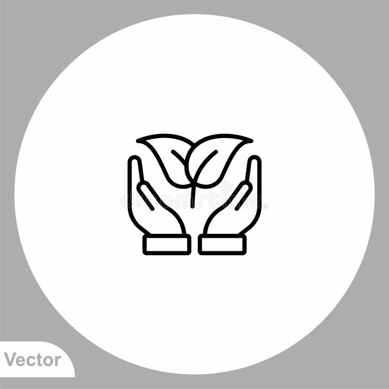 Save Plant Vector Icon Sign Symbol Stock Vector - Illustration of house ...