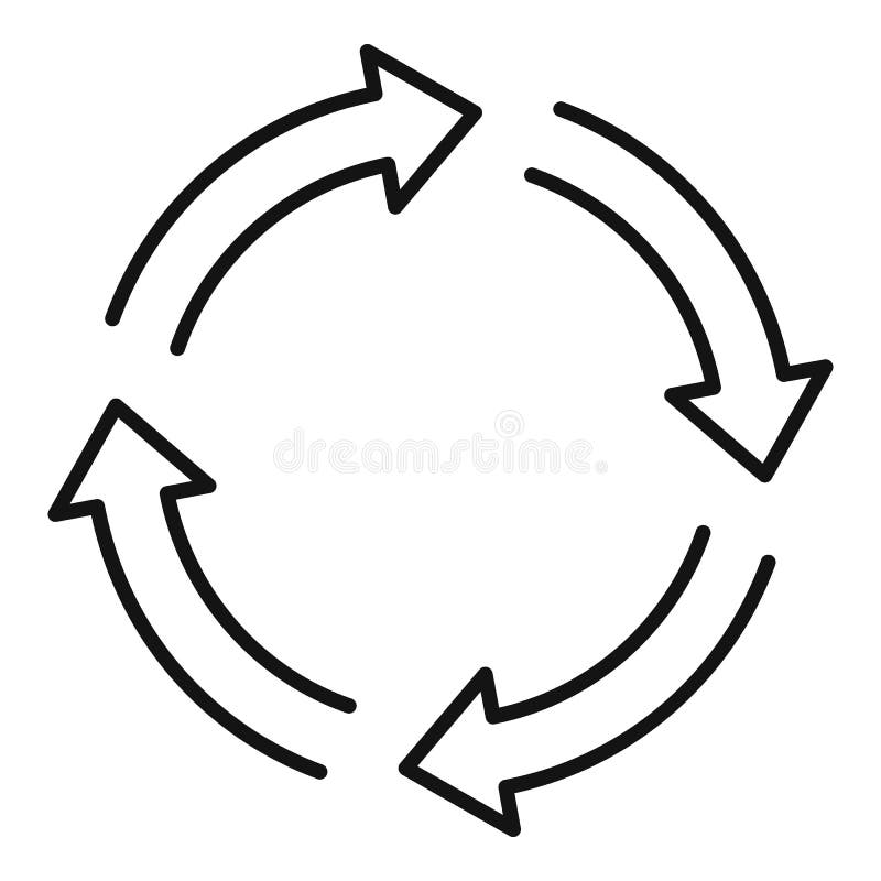 Save Recycling Icon, Outline Style Stock Vector - Illustration of ...