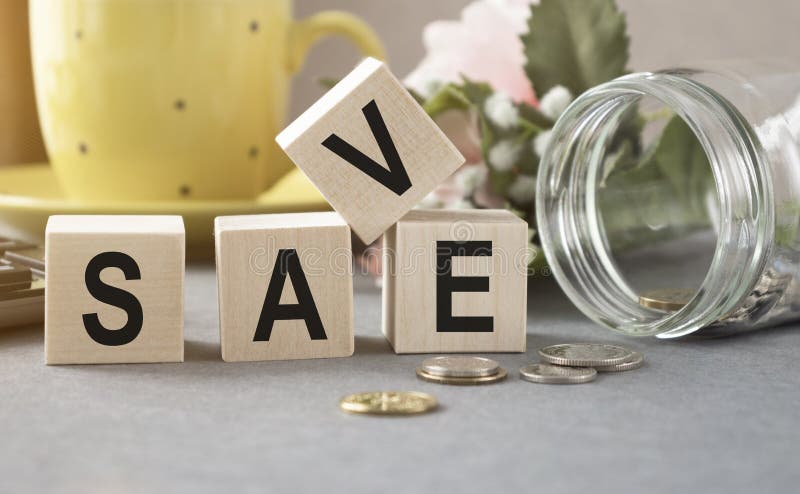 Save or Safe Text Made of Wooden Cube Stock Photo - Image of white ...