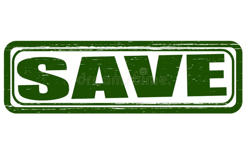 Save stock illustration. Illustration of sign, rubber - 110053501